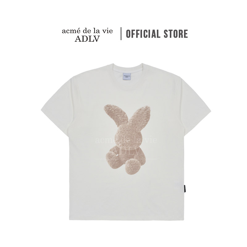 ADLV Fuzzy Rabbit Tee Cream | Shopee Singapore