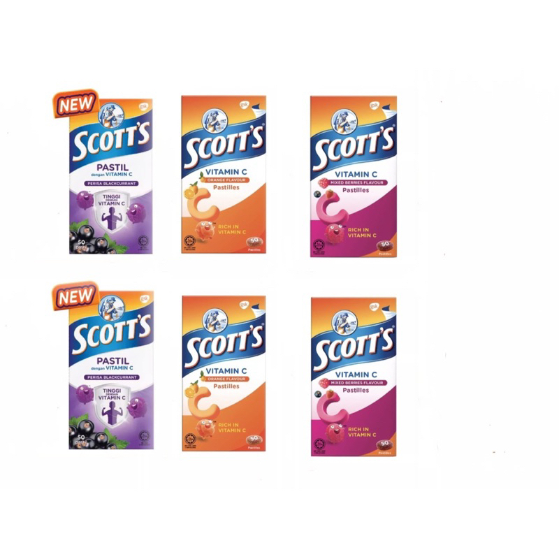 [Bundle of 6] [Free Shipping] SCOTT'S Vitamin C Pastilles 100g (50S) X ...