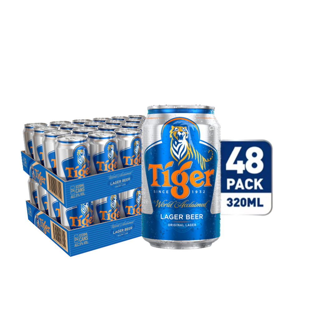 [Bundle of 2 Cartons] Tiger Lager Beer Can (24x320ml) | Shopee Singapore