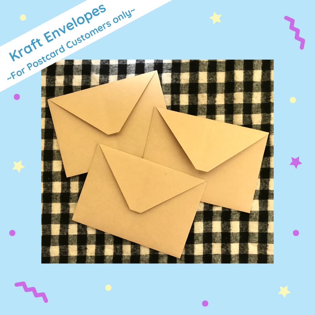 📬 Kraft brown paper envelopes [For Postcard Customers] 📬 | Shopee Singapore