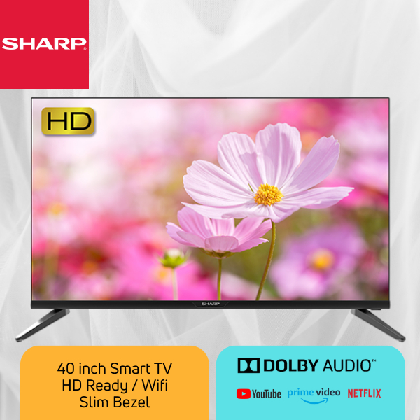 SHARP TV 40" inch Full HD Resolution Frameless with Smart Linux Processor with Warranty | Shopee ...