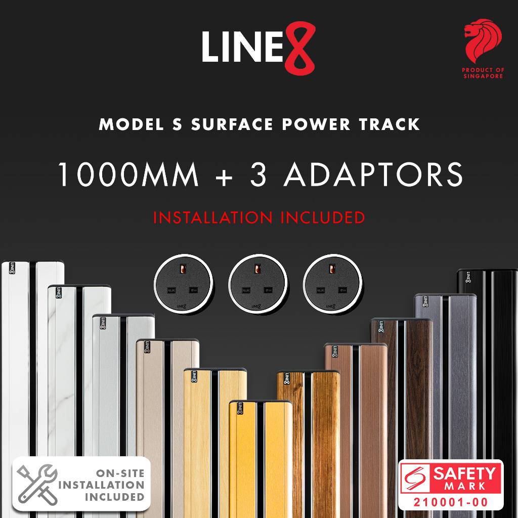 Line8 Power Track Model S 1000mm Package Deal (Include Installation ...