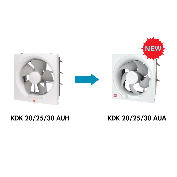 KDK 20AUA/ 25AUA/ 30AUA Exhaust Fan Wall Mount Ventilating Fan ...