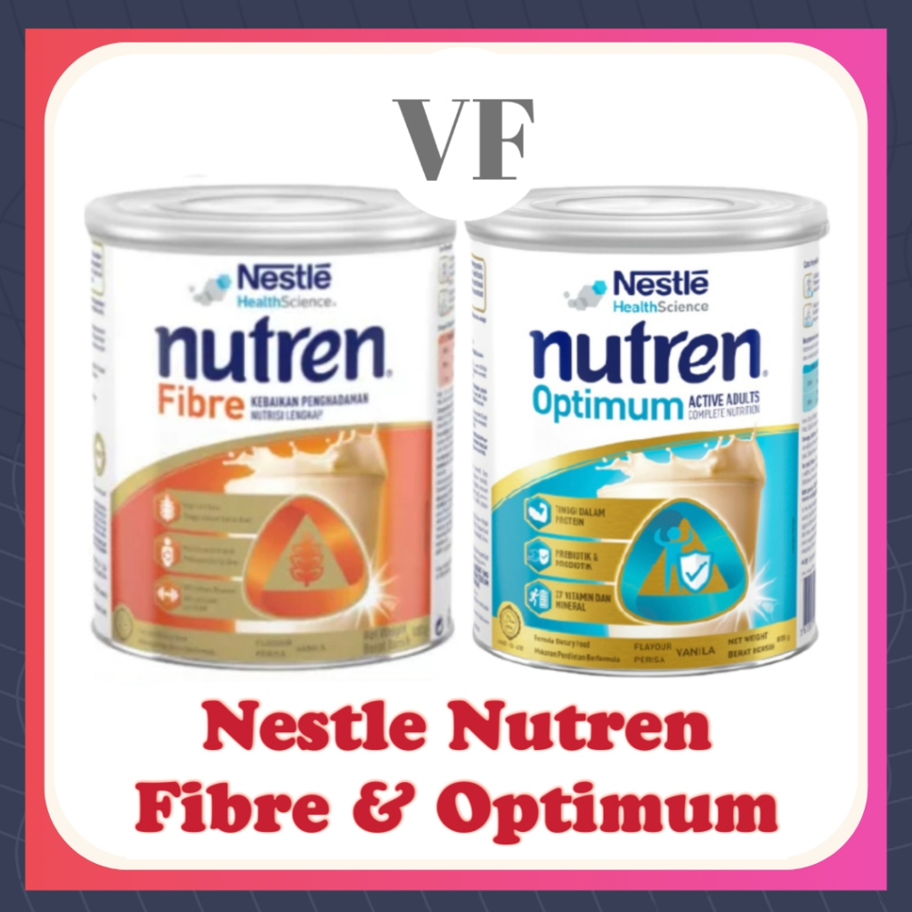 Nestle Nutren Optimum 800g Active Adults Complete Nutrition & Nutren Fibre Complete Nutrition ...
