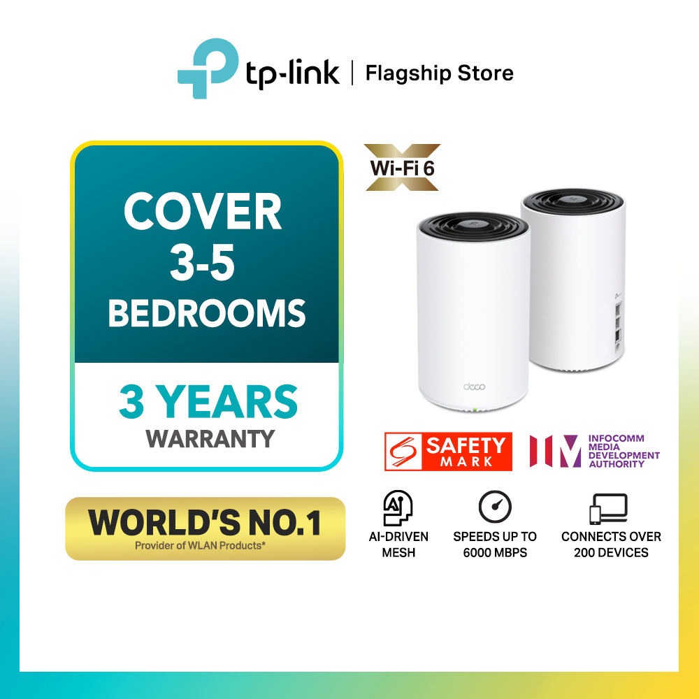 TP-Link Deco X80 AX6000 Dual Band Wi-Fi 6 speed High Performance Mesh ...