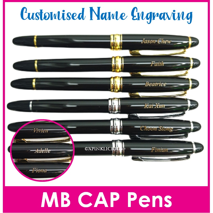 Customised Name Engraving on MB CAP Pen, Teachers Day Gift, Christmas ...