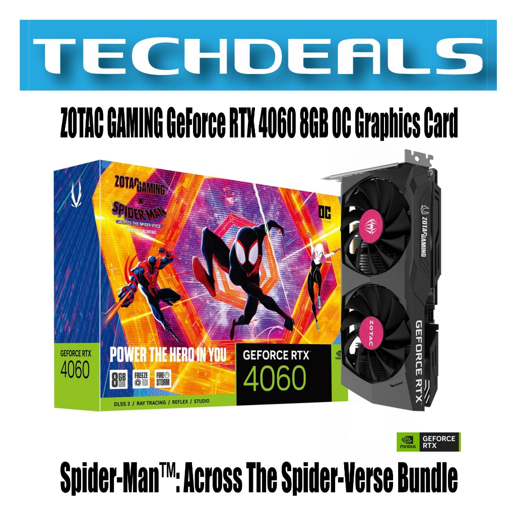 ZOTAC GAMING GeForce RTX 4060 8GB OC Graphics Card Spider-Man™: Across ...
