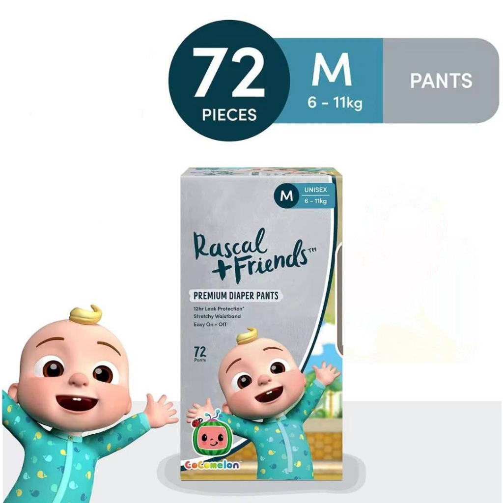 Rascals x COCOMELON M Pants Diapers - Case (72 pieces) | Shopee Singapore
