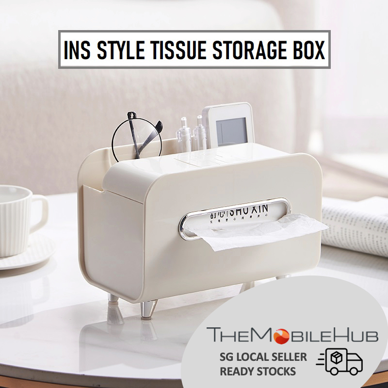 INS Style Tissue Storage Box Multi-Storage Organizer Holder Tissue ...