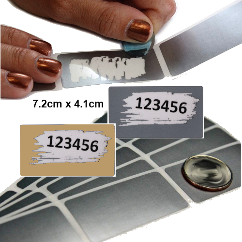 DIY Scratch off 72mm Rectangle stickers 10 pieces stickers and cards ...