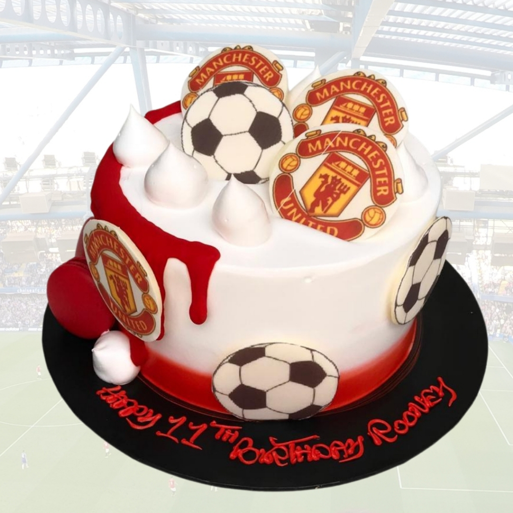 Halal-Certified Manchester Theme Cake (Ideal for Manchester United Fans ...