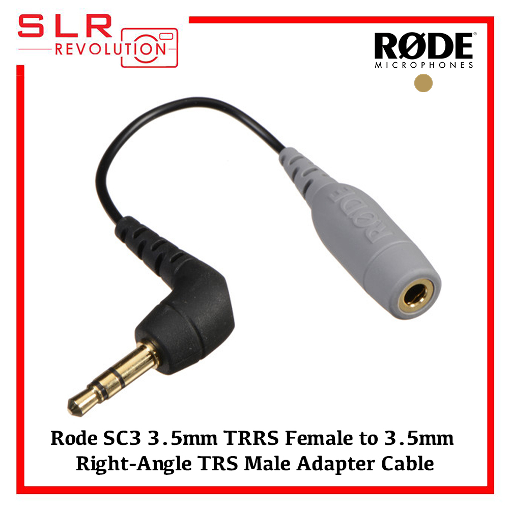RODE SC3 3.5mm TRRS Female to 3.5mm Right-Angle TRS Male Adapter Cable | Shopee Singapore