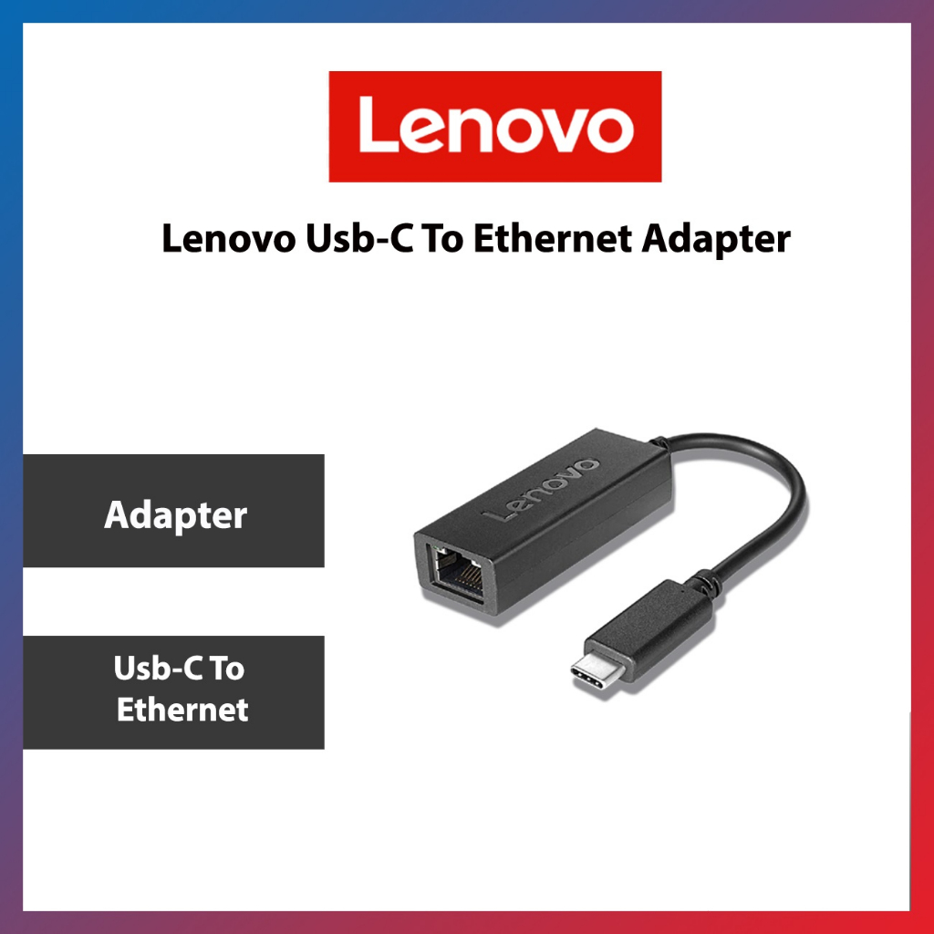[100% ORIGINAL]Lenovo Cable USB-C to Ethernet Cable| USB-C USB-C to ...