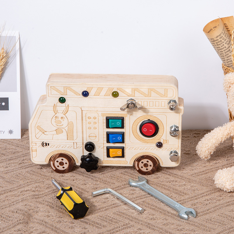SG LOCAL STOCK ⌁ Toddlers Bus Light Switch Button Montessori Sensory ...