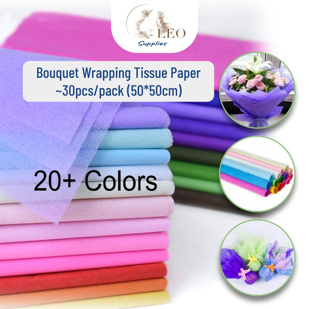 [SG Instock] 30pcs/pack Flower Bouquet Tissue Wrapping Paper Wrapper ...