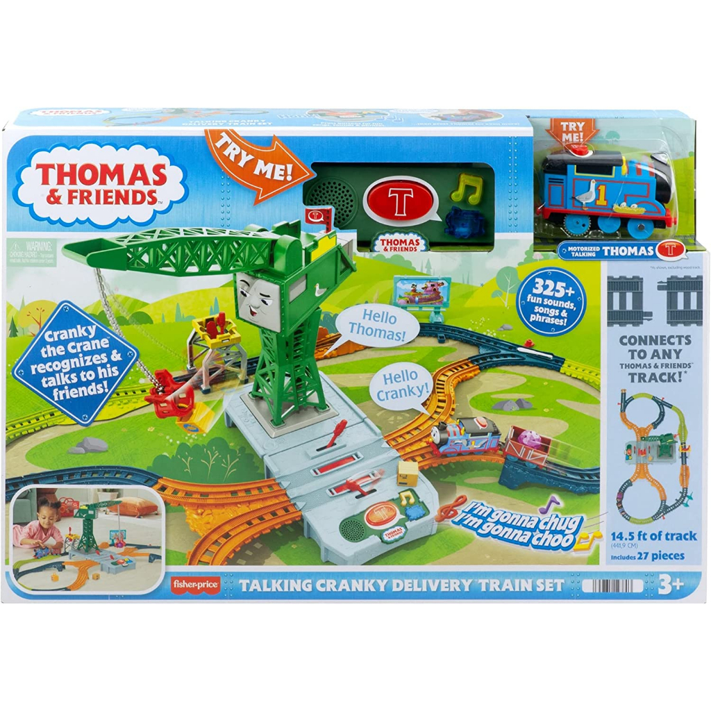 Thomas & Friends Motorized Talking Cranky Delivery Train Set | Shopee ...