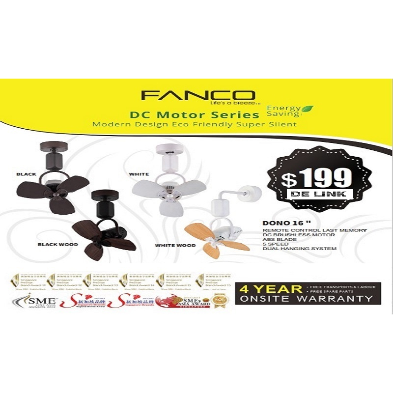 Fanco DONO 16 Inch DC Motor Corner Fan | Shopee Singapore