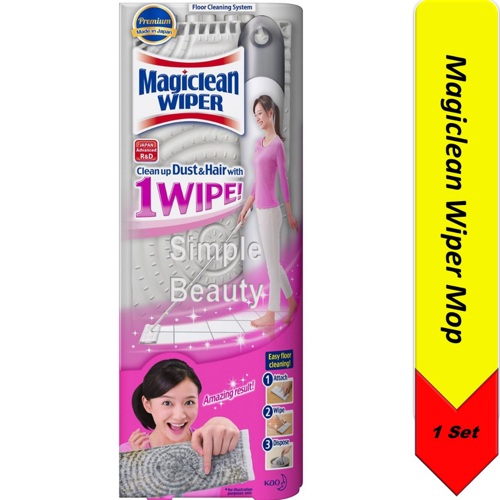 Magiclean Wiper Mop Stick Set For Dry / Wet Sheets, 1s | Shopee Singapore