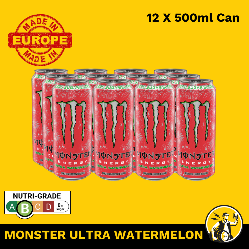 Monster Energy Ultra Watermelon 12 & 24 x 500ml (Full sized can, From ...