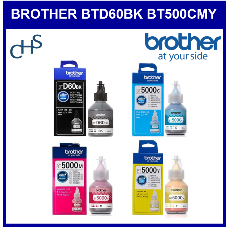 [ORIGINAL SET] Brother BTD60BK Black BT5000C Cyan BT5000M Magenta ...