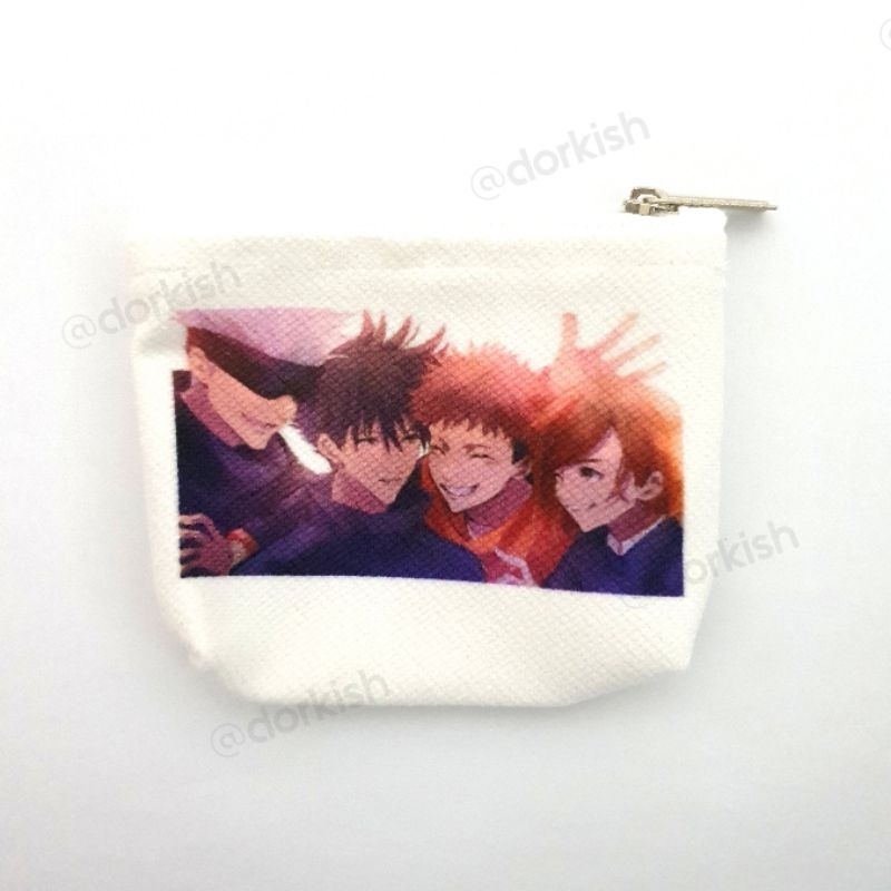Anime Jujutsu Kaisen Gojo Itadori Megumi Nobara Mini Coin Purse Pouch ...