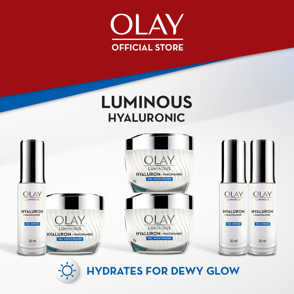 [Bundle of 2] Olay Luminous Hyaluron + Niacinamide Gel Moisturiser 50 g ...