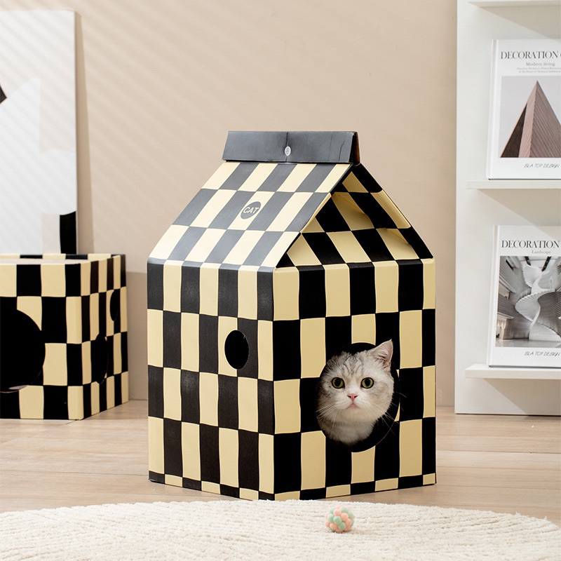 Classic Milk Box Cat Scratcher Pad Scratch Board Pet House Bed | Shopee ...