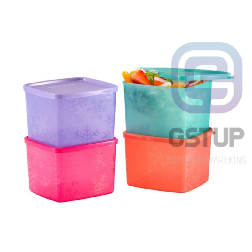 Tupperware Snowflake Medium Square Round 800ml (NEW Limited Color ...