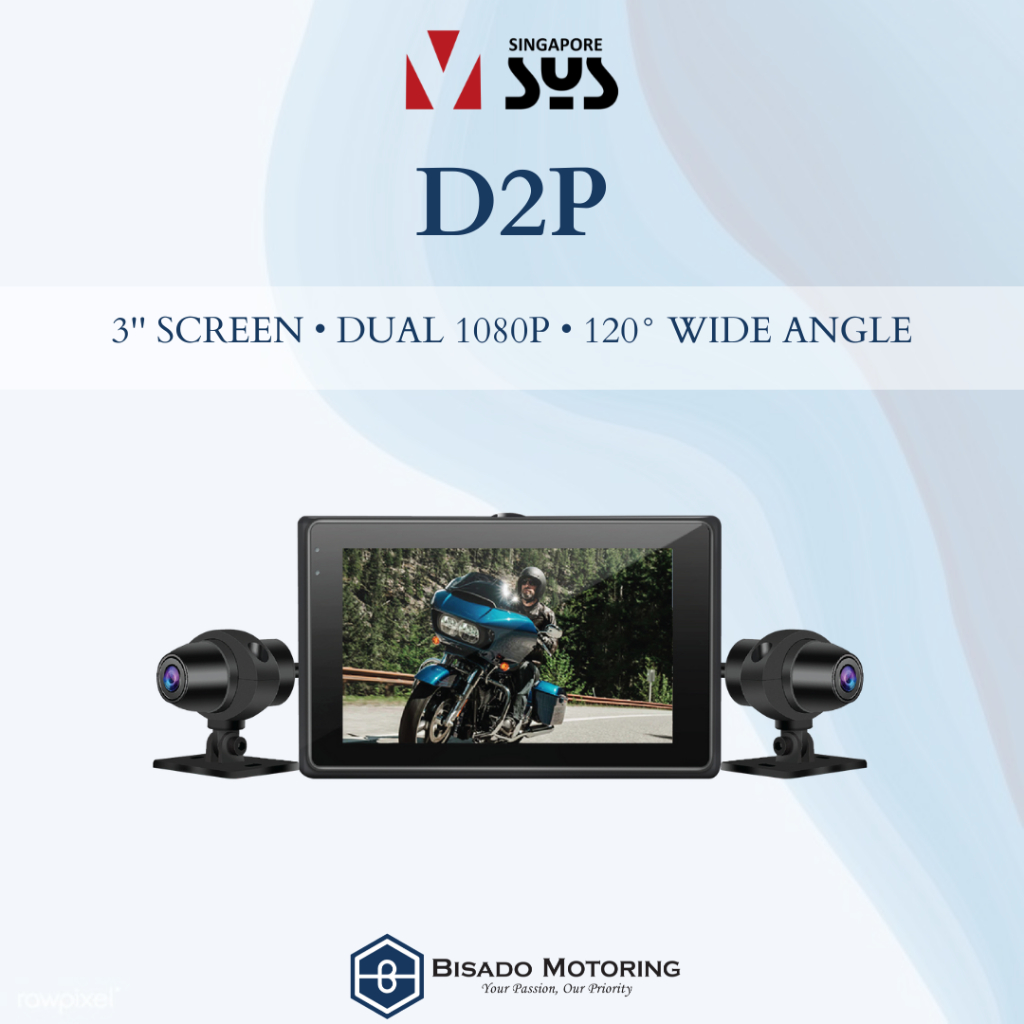 [V-SYS] D2P WIFI Local Set Motorcycle Camera/Dashcam True Dual 1080PHD ...