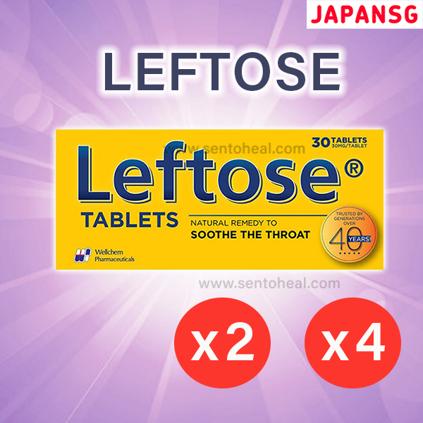 Leftose 30mg 30 tablets x 2 packs/ 4 packs - relieves sore throat ...