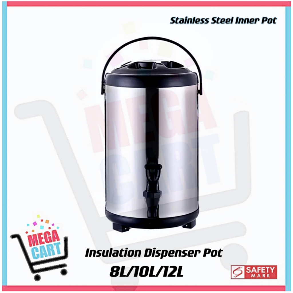 Premium Quality Insulation Dispenser Pot (8L/10L/12L) - (Food Grade Stainless Steel Inner Pot ...