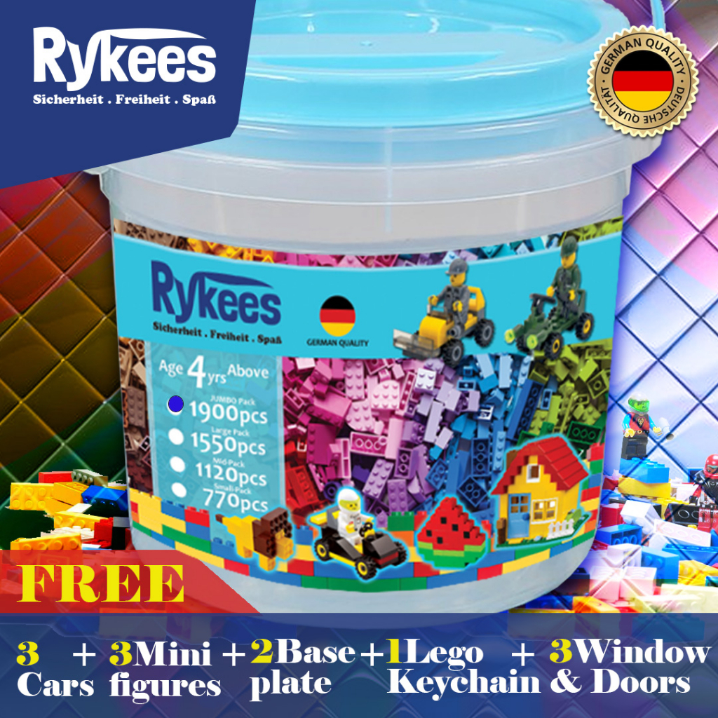 1900 Pcs Building blocks Lego bricks Compatible RYKEES German Quality | Shopee Singapore
