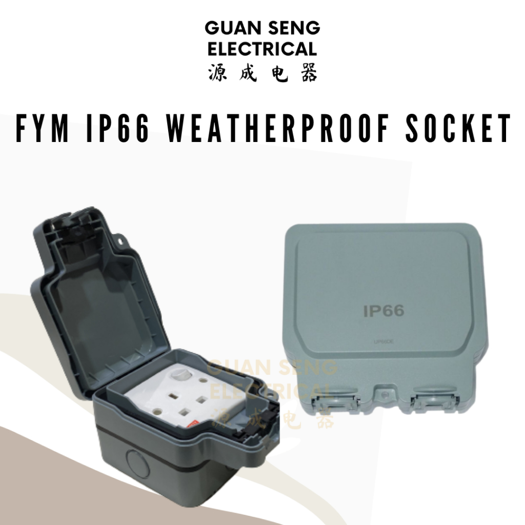 [SG Seller] FYM IP66 Weatherproof Waterproof Switch Socket Outlet 13A ...