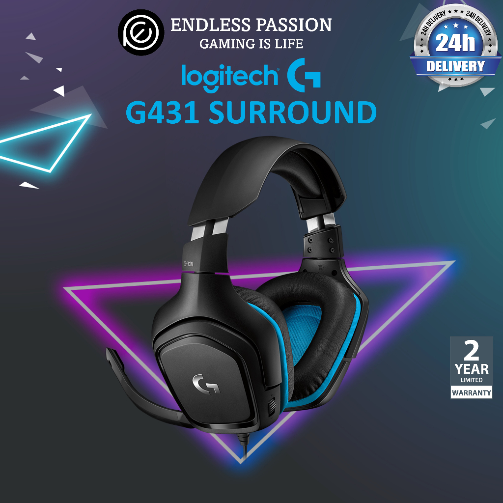 Logitech G431 7.1 Surround Sound Wired Gaming Headset | Shopee Singapore