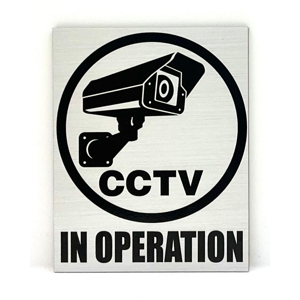 CCTV IN OPERATION SIGN/SIGNAGE | SILVER HAIRLINE | SURVEILLANCE SIGN ...