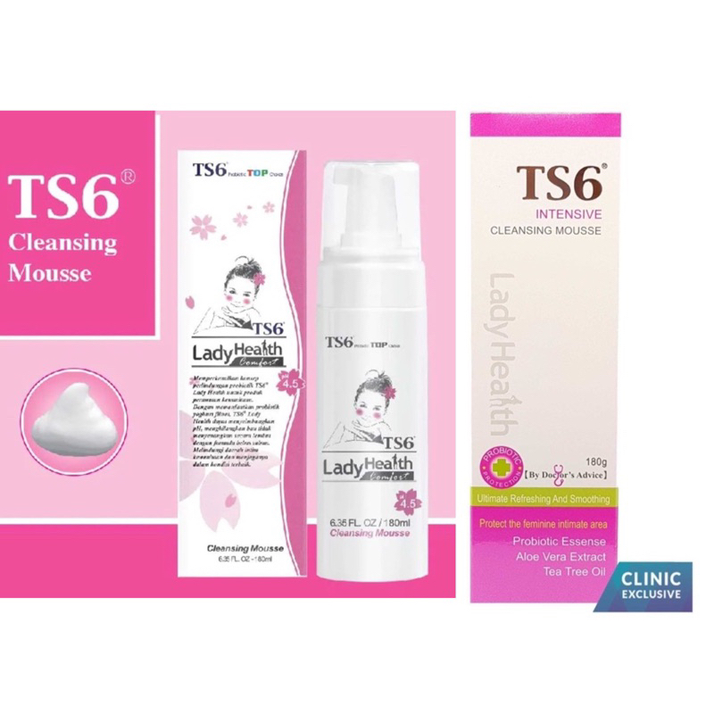 TS6 Feminine Probiotic Cleansing Mousse 180ml Exp Date June 28 ...