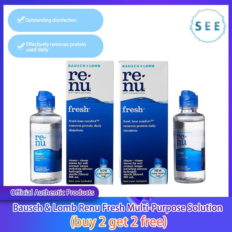 Bausch & Lomb Renu Fresh Multi-Purpose Solution Value Pack (355ml X2 ...