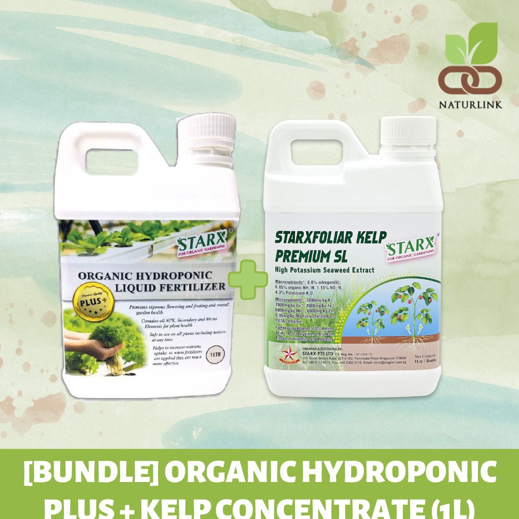 [BUNDLE] Organic Hydroponics Plus+ Liquid Fertiliser and STARX Kelp ...
