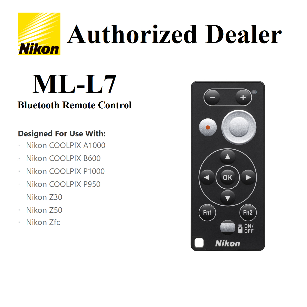 Nikon original ML-L7 Bluetooth Remote Control for Coolpix A1000, B600 ...