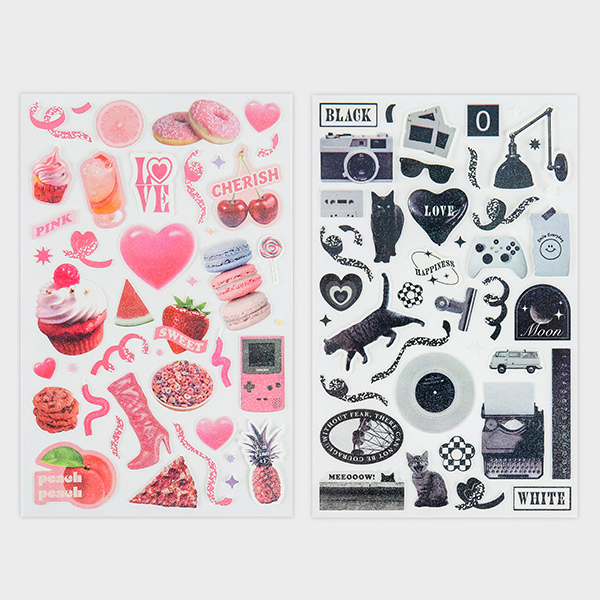 [Daiso Korea] Object Deco Sticker (2 types / 4 PCS) | Shopee Singapore