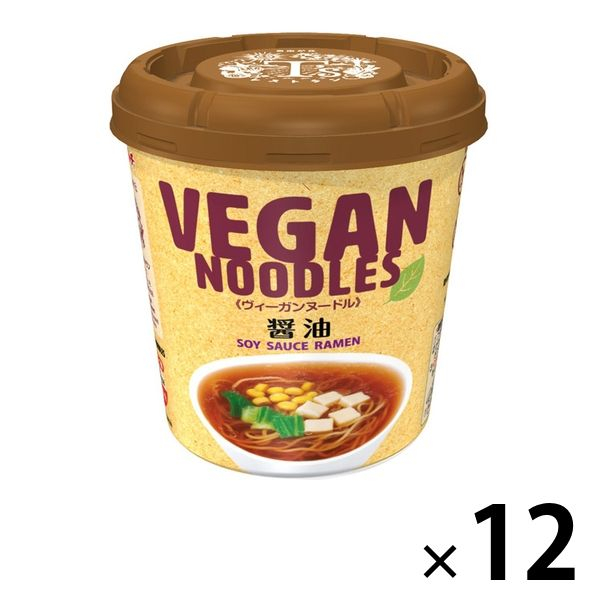 [Bundle of 12] Yamadai VEGAN NOODLES Soy Sauce Flavor 53g, Non-Fried ...