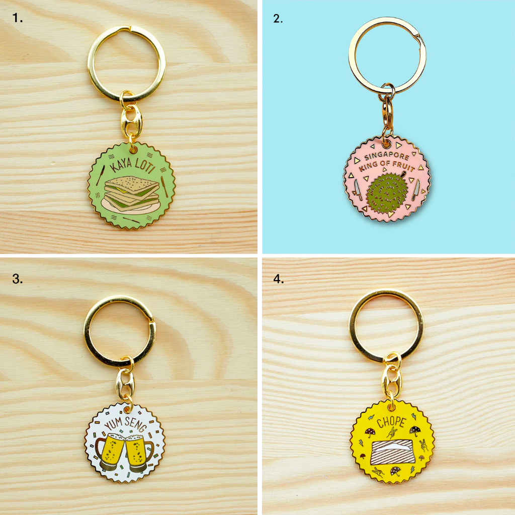 Singapore Gift Souvenir Kopitiam Keychains – Snacks (4 designs ...