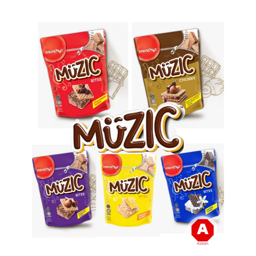 MUNCHY`S MUZIC CHUNKY WAFER //80G-90G //140G-150G ASEAN.OS | Shopee Singapore