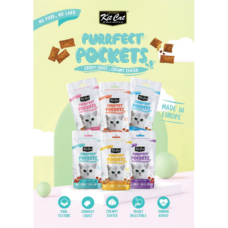 Kit Cat Purrfect Pockets Cat Treat (60g) | Shopee Singapore