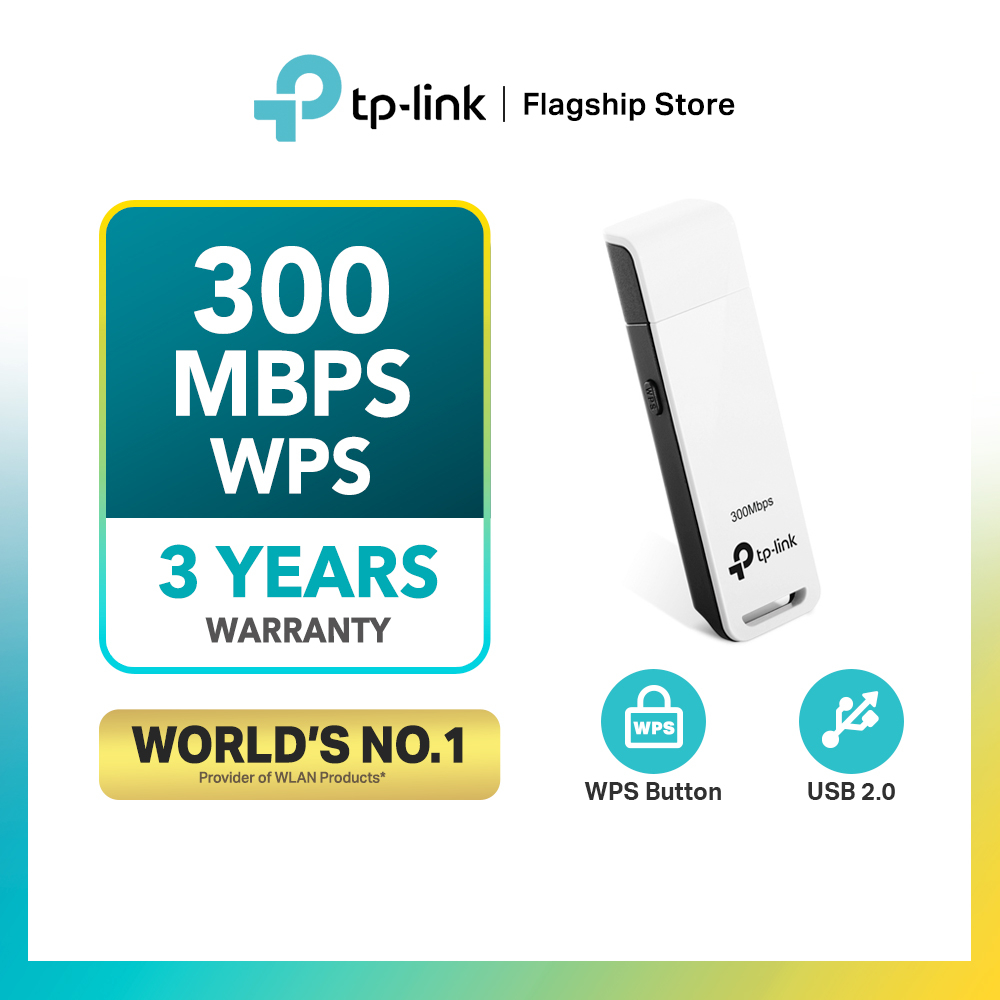 TP-LINK TL-WN821N 300Mbps Wireless WiFi USB Adapter As PC Laptop ...