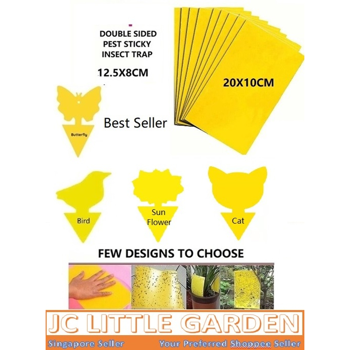 JCLSGP Yellow Pest Sticky Sticker Insects Trap | Shopee Singapore