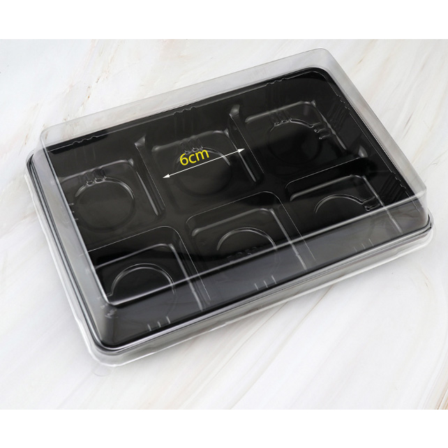 🇸🇬(10pcs) mooncake box mini tart tray cake brownie box disposable food ...