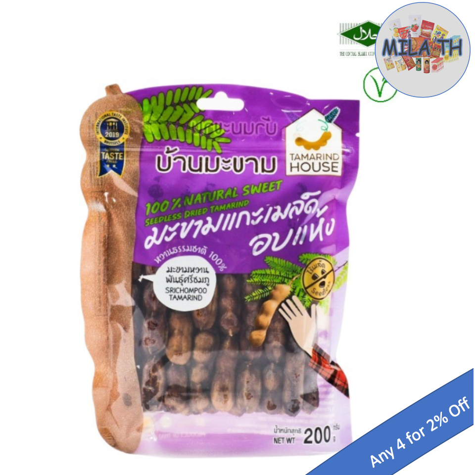 Seedless Dried Tamarind 180 grams - Dried Tamarind Pack "Tamarind House ...