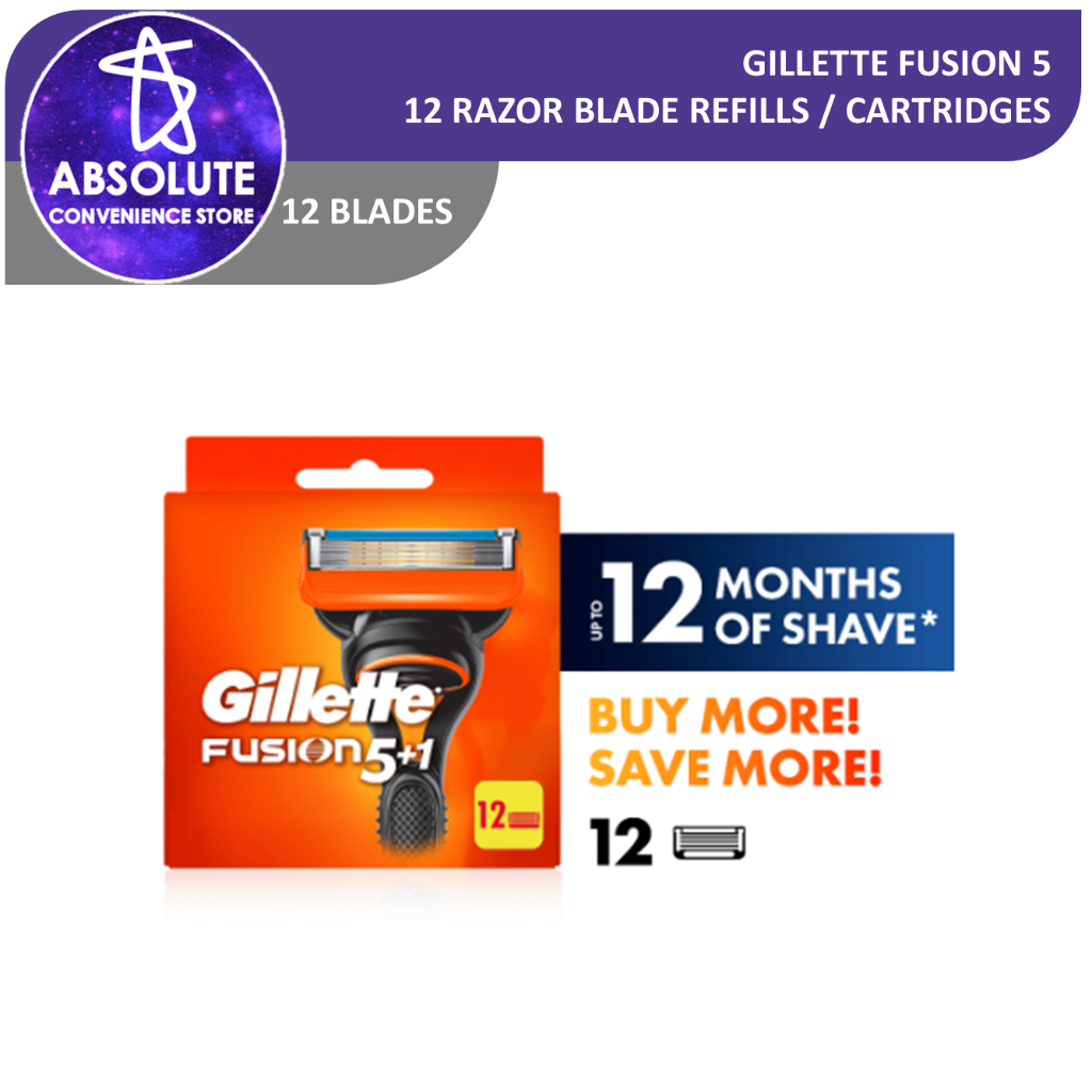 Gillette Fusion 12 Razor Blade Refills / Cartridges | Shopee Singapore