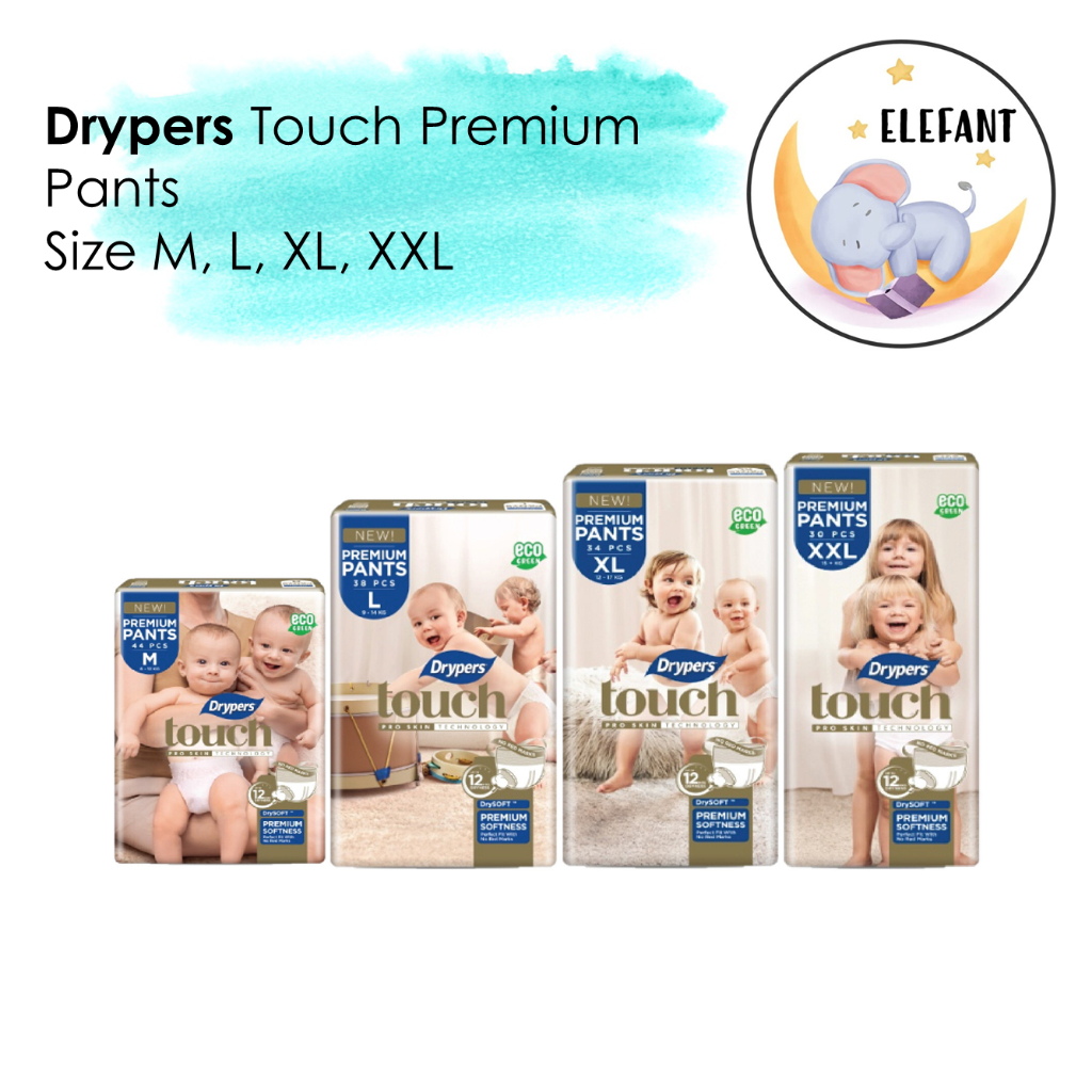 [Single Pack] Drypers Touch Premium Pants (Size M/L/XL/XXL) | Shopee ...